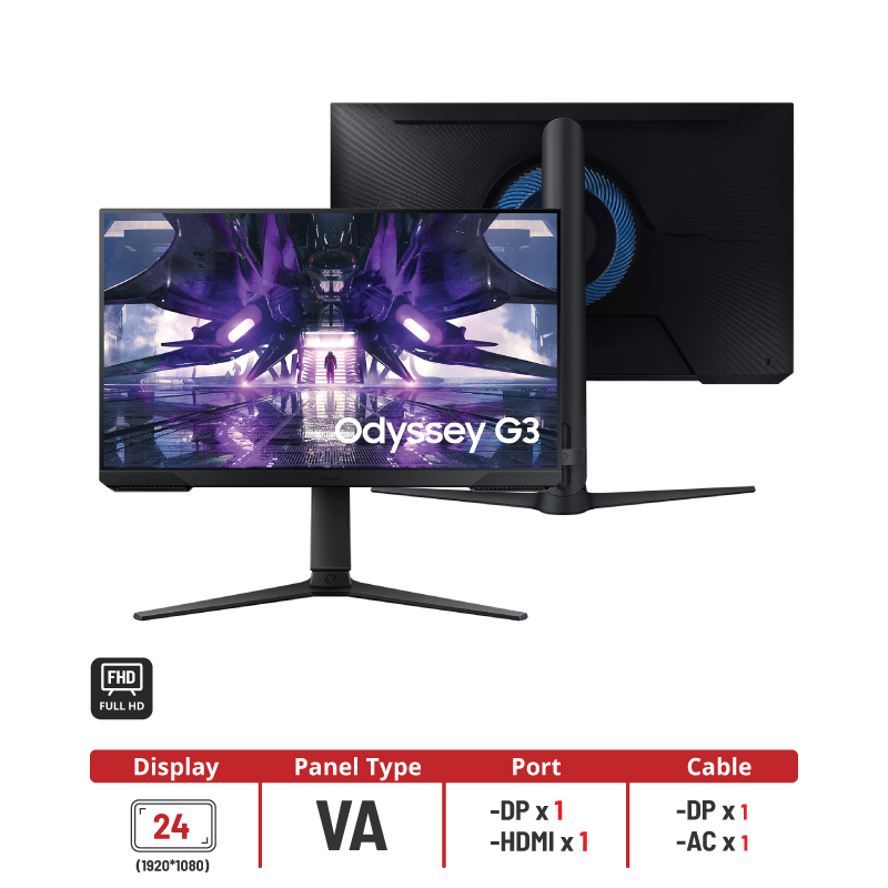 ซื้อ Samsung Monitor Gaming Flat 24'' รุ่น Odyssey G3 - LS24AG320NEXXT ...