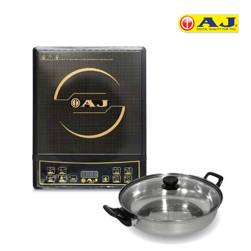 ซื้อ AJ เตาแม่เหล็กไฟฟ้า กำลังไฟ 1300 วัตต์ รุ่น IN-007B แถมฟรี ! หม้อสแตนเลส | Topvalue